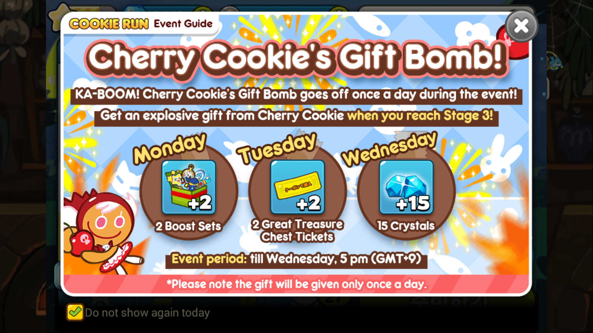 Cherry Cookie's Gift Bomb (event) - Cookie Run Wiki