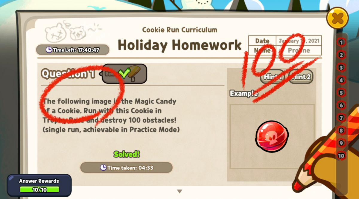 Winter Break! Holiday Homework - Cookie Run Wiki