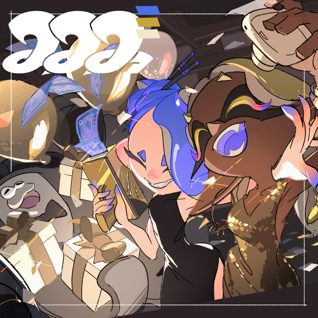 File:S3 Splatfest artwork Money vs Experiences vs Presents square.jpg - Inkipedia, the Splatoon wiki