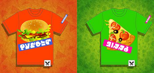 File:S Burgers vs. Pizza Splatfest Tees.jpg - Inkipedia, the Splatoon wiki