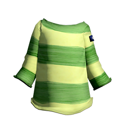 Lime Easy-Stripe Shirt - Inkipedia, the Splatoon wiki