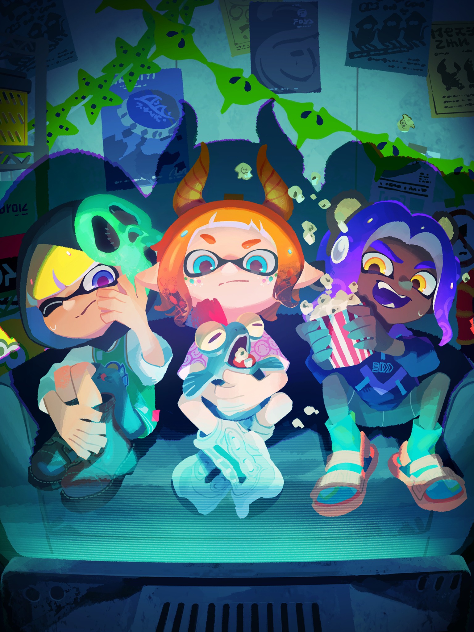 File:S3 Splatfest artwork Zombie vs Skeleton vs Ghost 2025 rectangular ...