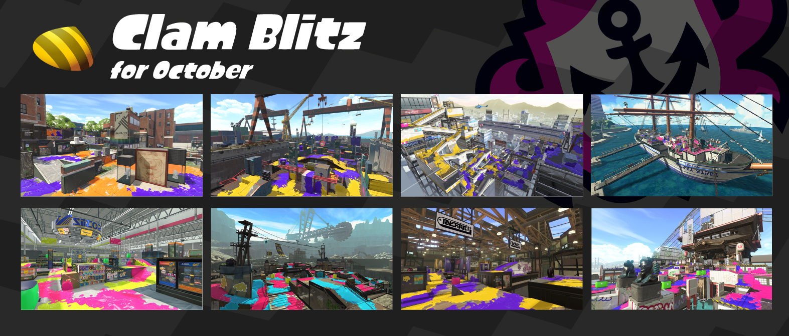 File:Clam Blitz October 2018 stages.jpg - Inkipedia, the Splatoon wiki