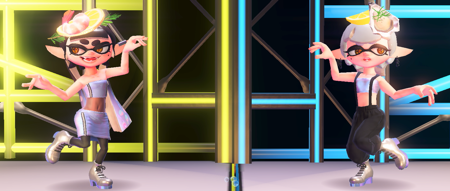 File:S3 Palace vs Theme Park vs Beach Squid Sisters.png - Inkipedia, the Splatoon wiki