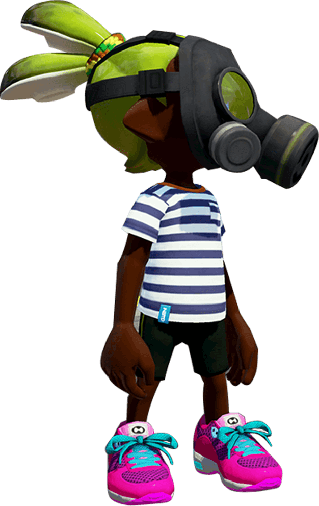 File:S Inkling with Gas Mask + Sailor-Stripe Tee+ Pink Trainers render ...