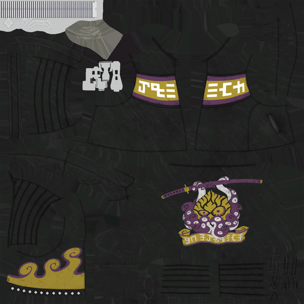 File:Octo Samurai Jacket Texture.png - Inkipedia, the Splatoon wiki