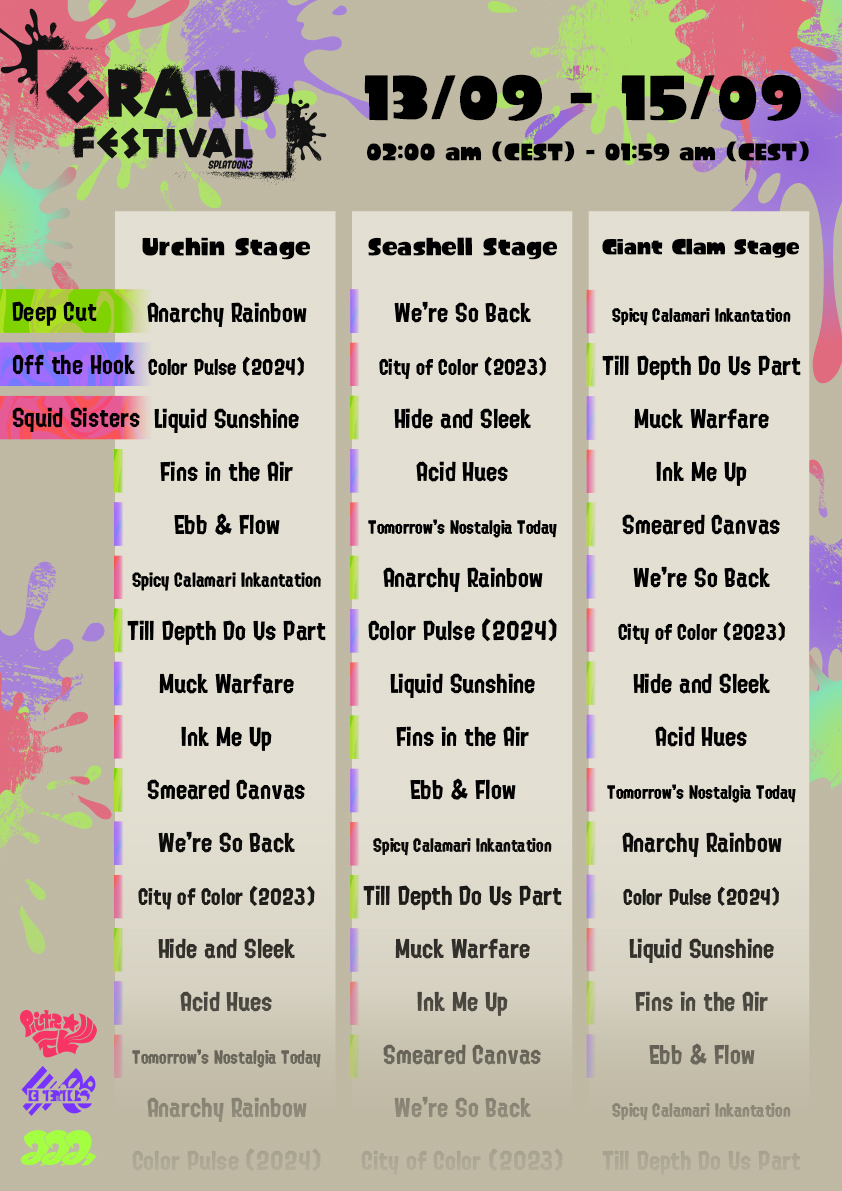 File:S3 Grand Festival set list 1 EN.jpg - Inkipedia, the Splatoon wiki
