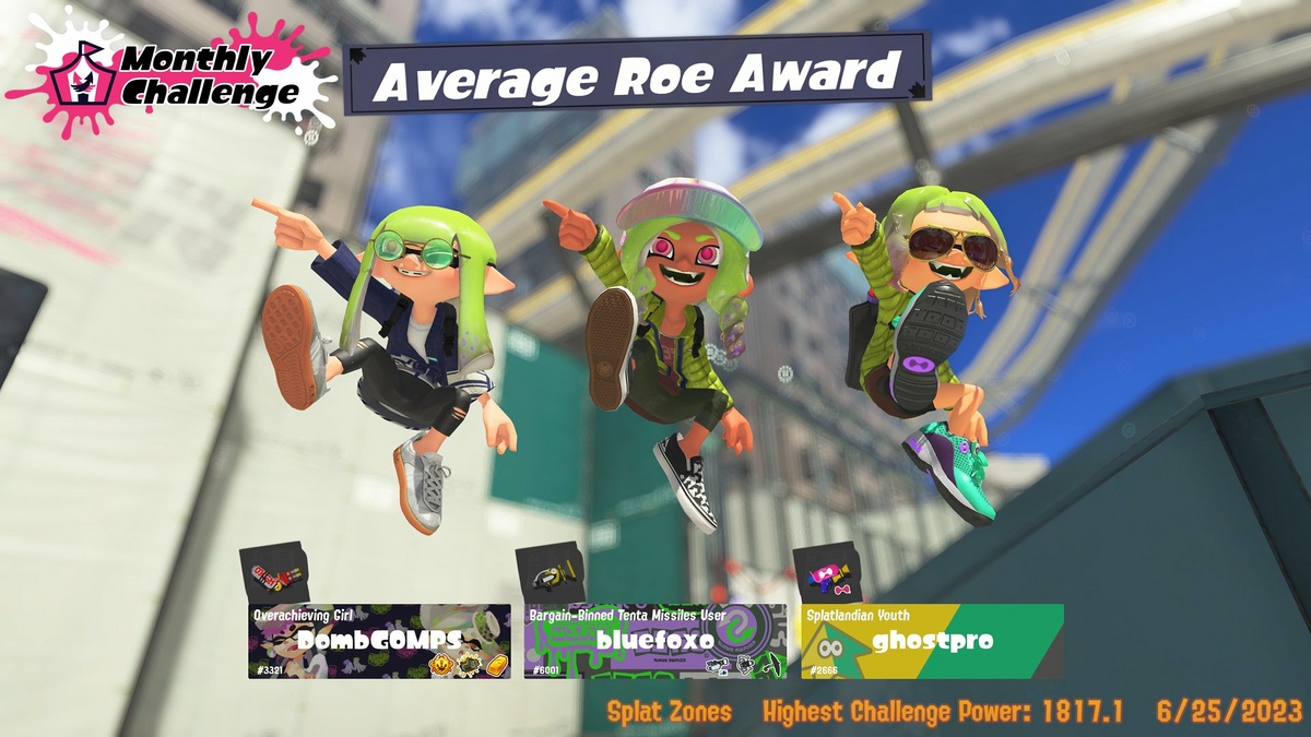 File:S3 Monthly Challenge June 2023 Average Roe Award NA.jpg - Inkipedia, the Splatoon wiki