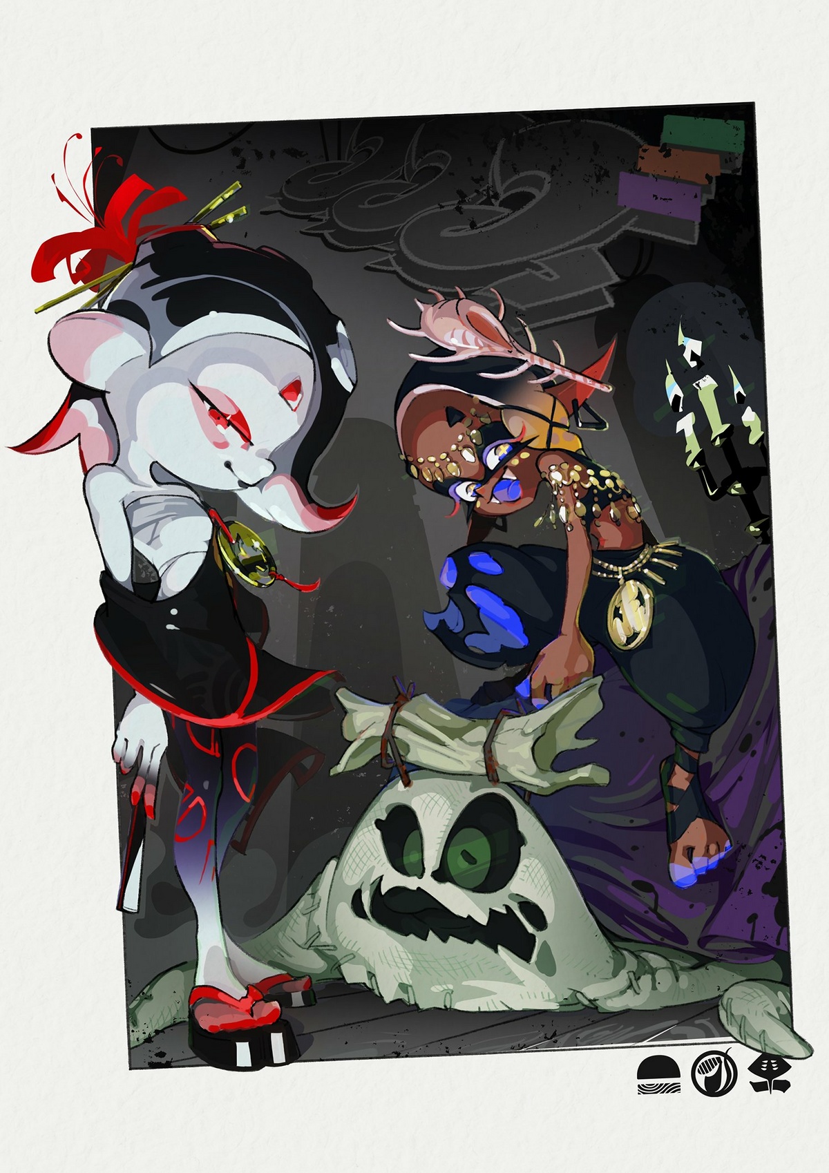 File:S3 Splatfest artwork Zombie vs Skeleton vs Ghost.jpg - Inkipedia, the Splatoon wiki