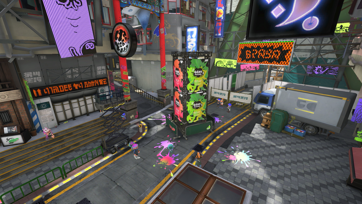 File:S3 Grand Festival Splatsville decorations side street tower.png ...