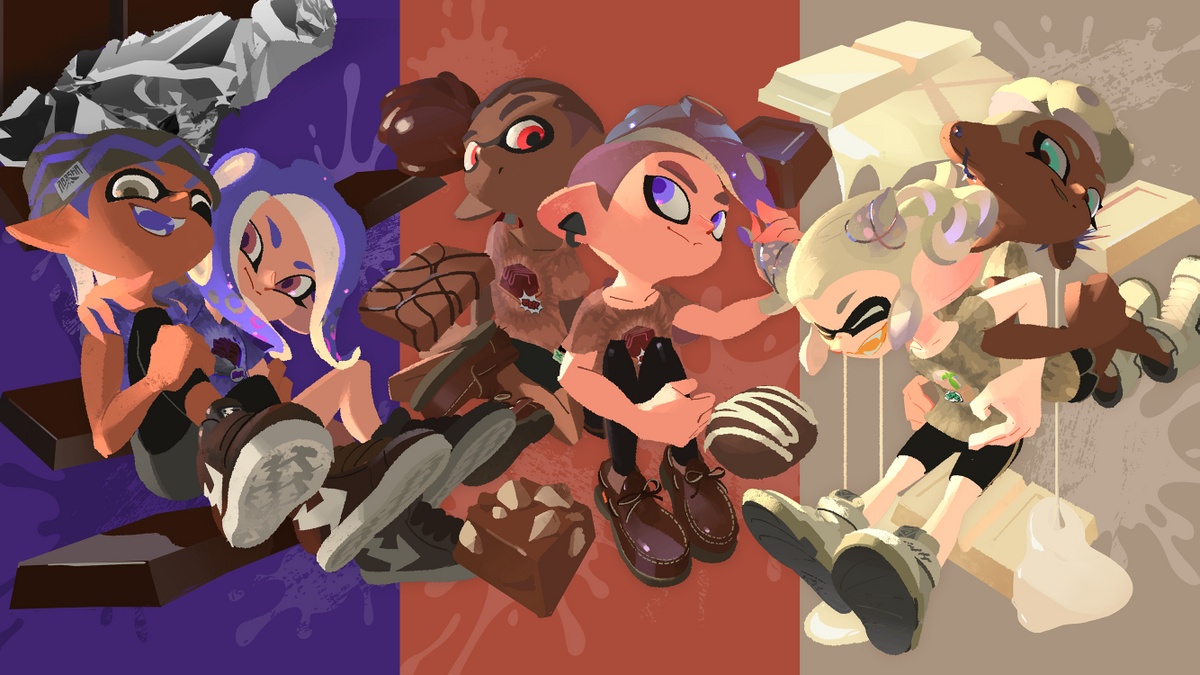 File:S3 Splatfest Dark Chocolate vs Milk Chocolate vs White Chocolate 2025 artwork.jpg ...