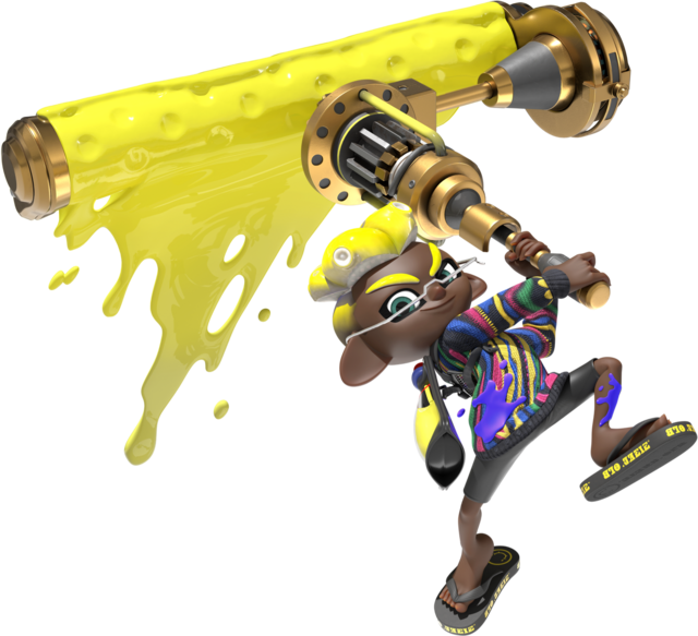 File:S3 art 3D Octoling Gold Dynamo Roller.png - Inkipedia, the Splatoon wiki