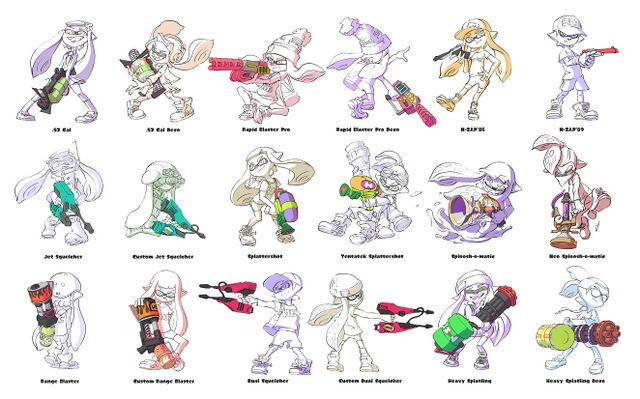 File:Art of main weapons in Splatoon set 4.jpg - Inkipedia, the ...