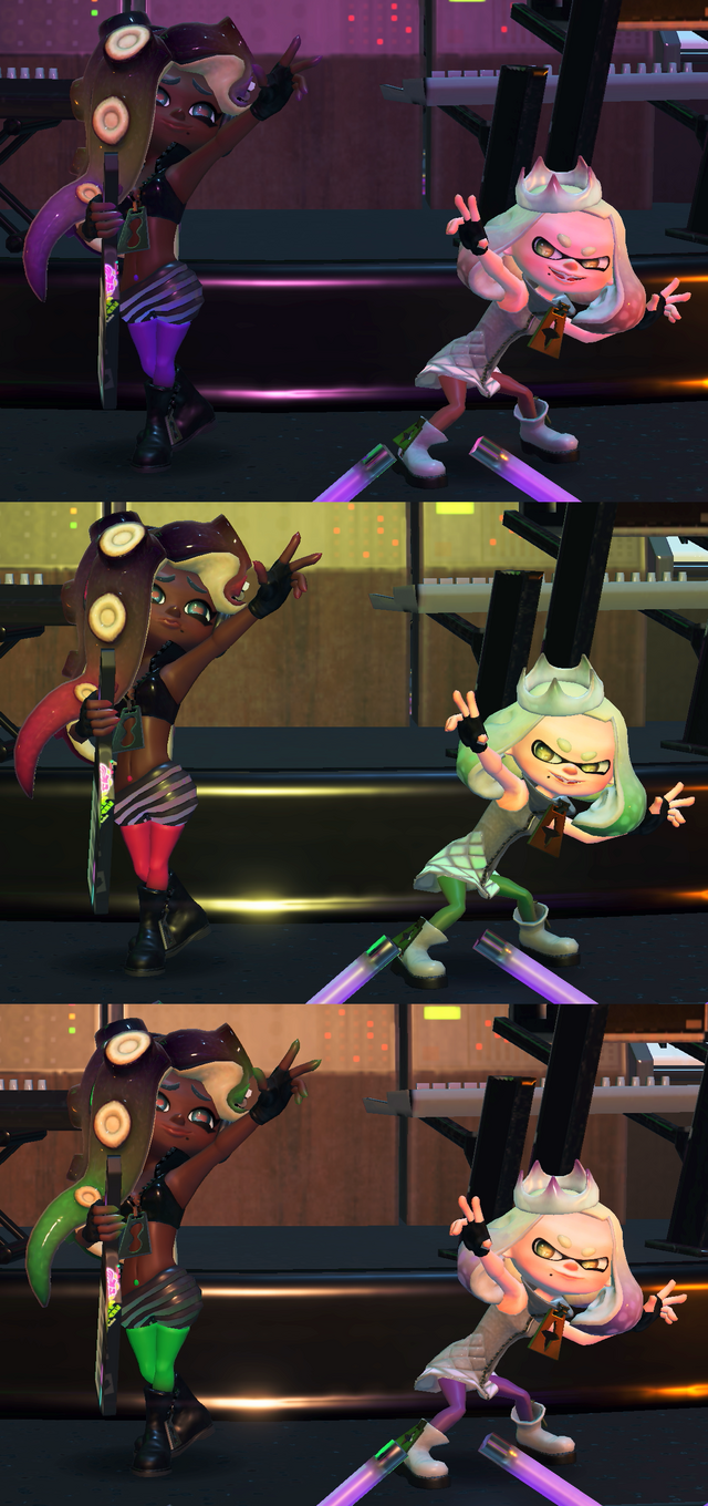 File:S3 Drums vs Guitar vs Keyboard Off the Hook day 2 colors 1.png - Inkipedia, the Splatoon wiki