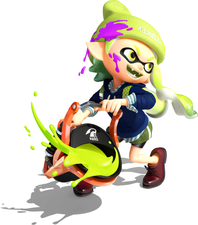 File:Splatoon 2 Inkling girl Slosher yellow (shadow).png - Inkipedia ...