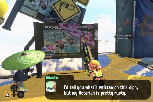 File:Marie sign post.jpg - Inkipedia, the Splatoon wiki
