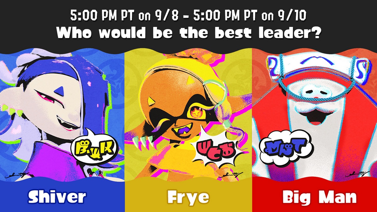 File:S3 Splatfest Shiver vs Frye vs Big Man EN NOA Text.jpg - Inkipedia, the Splatoon wiki