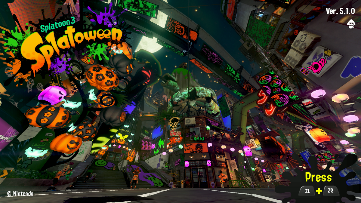 File:S3 Splatsville Splatoween Title Screen.png - Inkipedia, the ...