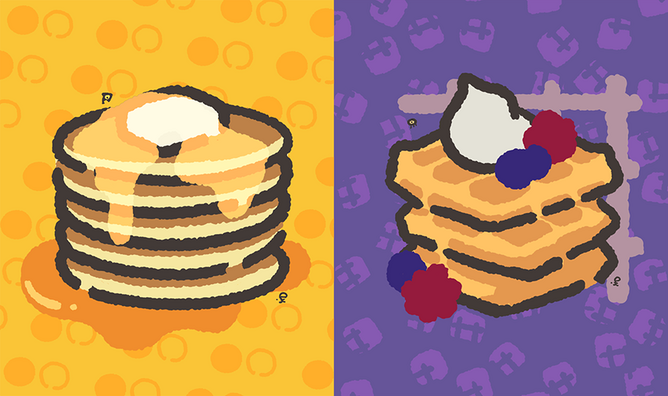 Pancakes vs. Waffles - Inkipedia, the Splatoon wiki