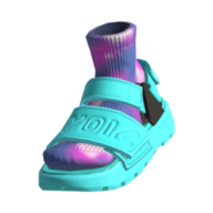 Cyan Dadfoot Sandals - Inkipedia, the Splatoon wiki