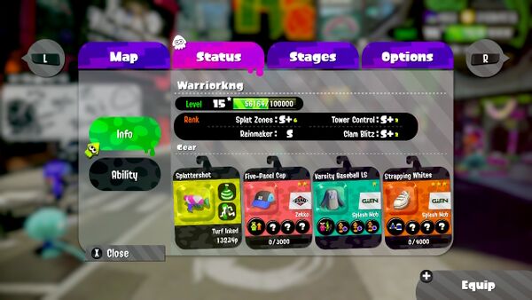 Equipment - Inkipedia, the Splatoon wiki