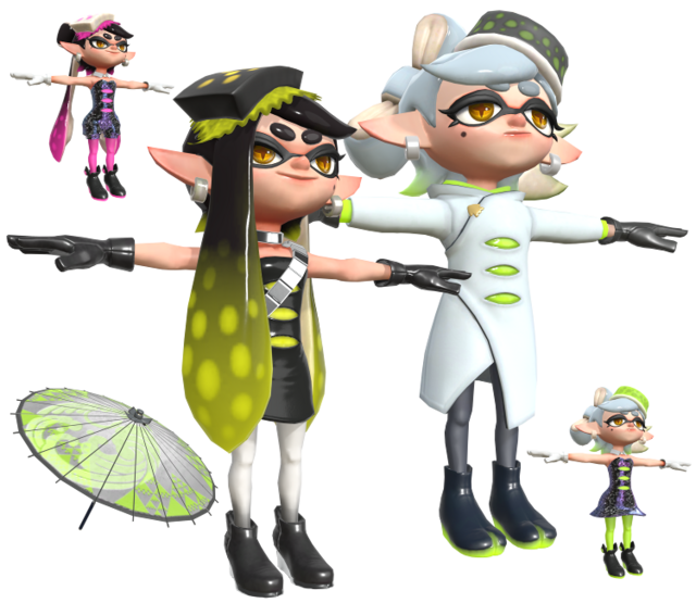Files3 Squid Sisters Modelspng Inkipedia The Splatoon Wiki