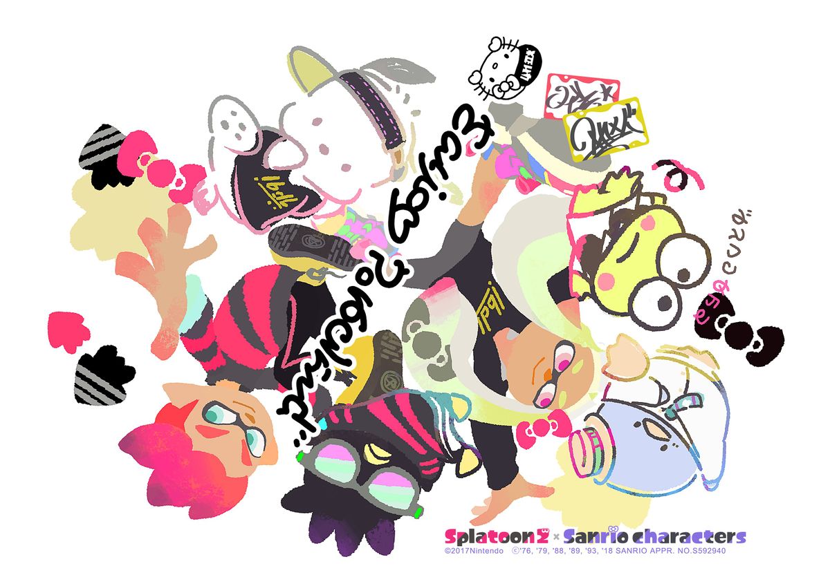 File:Splatoon 2 x Sanrio characters promo group art.jpg - Inkipedia ...