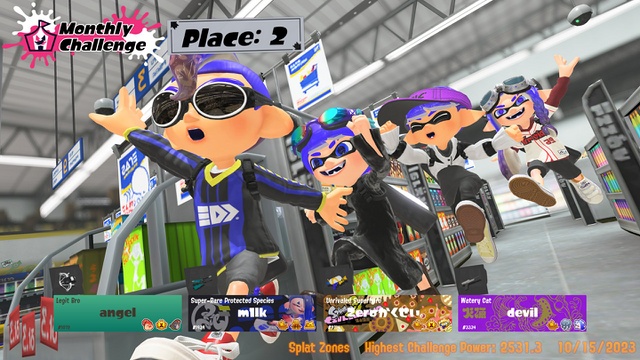 File:S3 Monthly Challenge October 2023 place 2 NA.jpg - Inkipedia, the Splatoon wiki