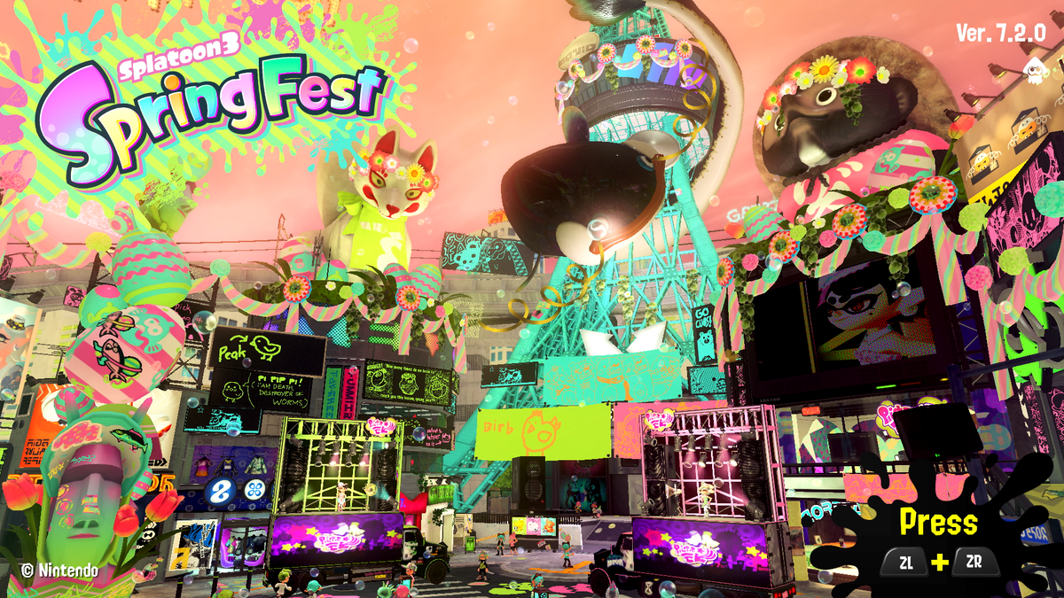 File:S3 Title Screen SpringFest Day 1 Inkopolis Plaza.png - Inkipedia, the Splatoon wiki