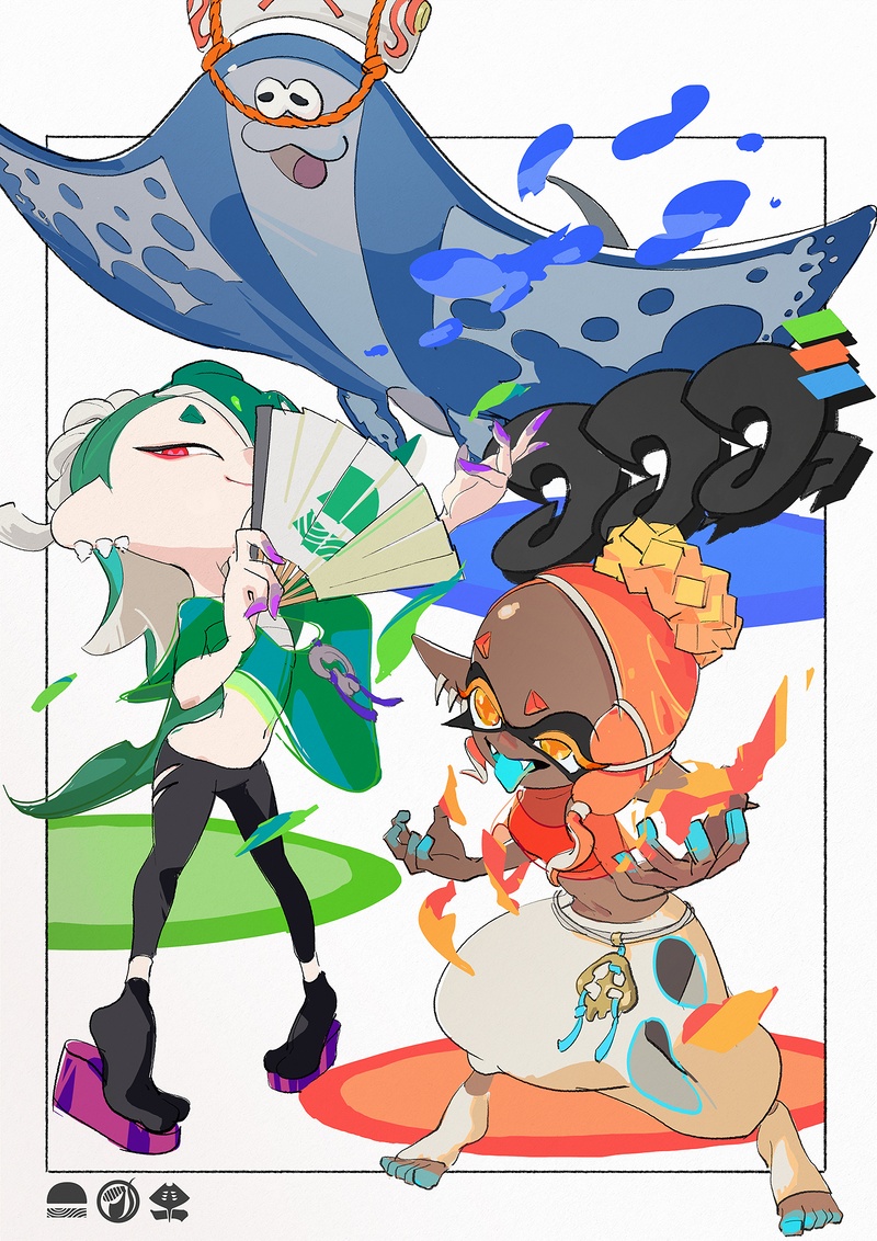 File:S3 Splatfest artwork Grass vs Fire vs Water.jpg - Inkipedia, the Splatoon wiki