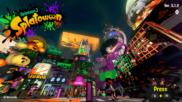 File:S3 Title Screen Splatoween Day 2 Inkopolis Plaza.png - Inkipedia, the Splatoon wiki