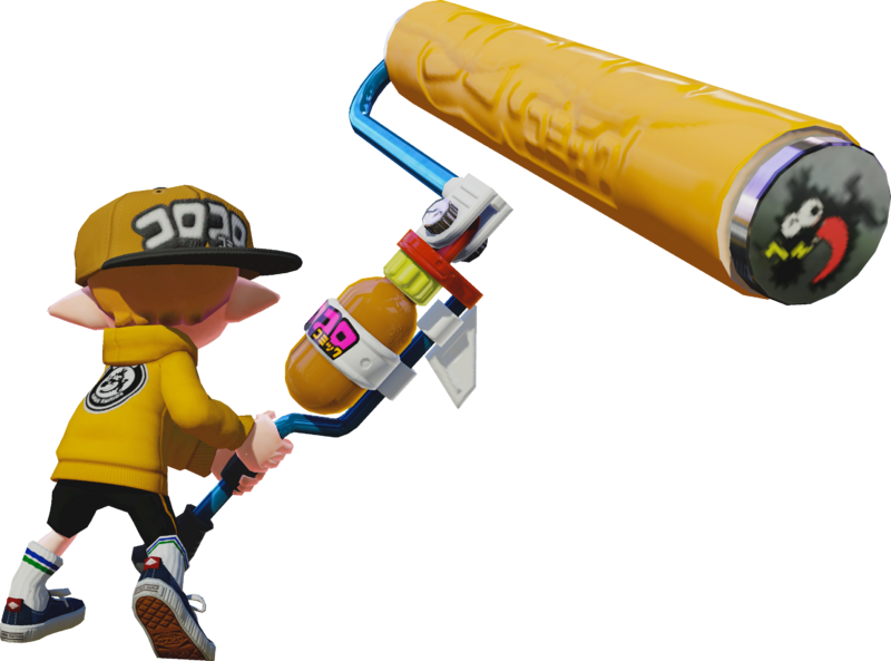 File:S Inkling with CoroCoro Splat Roller render 3.png - Inkipedia, the ...