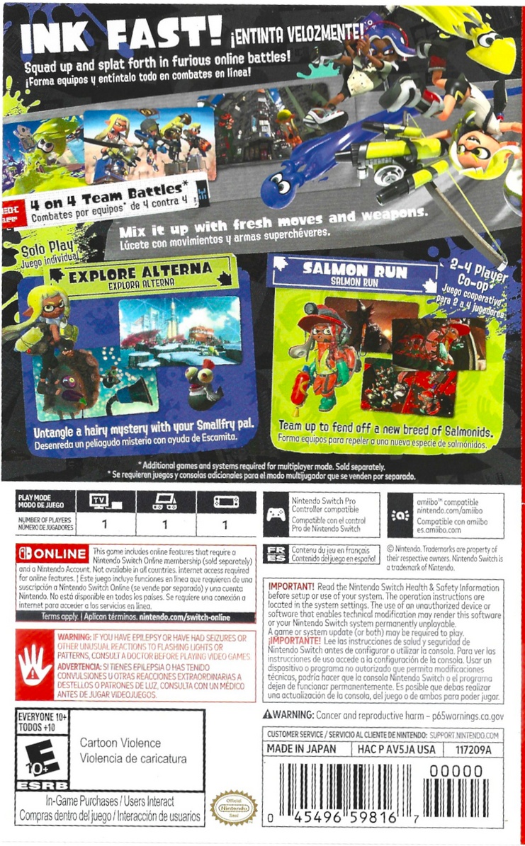 File:Splatoon 3 Box Art (Reverse).jpg - Inkipedia, the Splatoon wiki