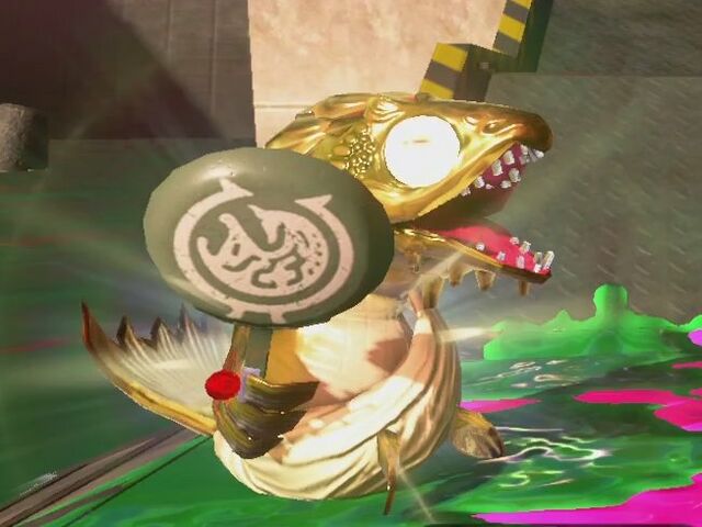 File:Goldie with pan.jpg - Inkipedia, the Splatoon wiki
