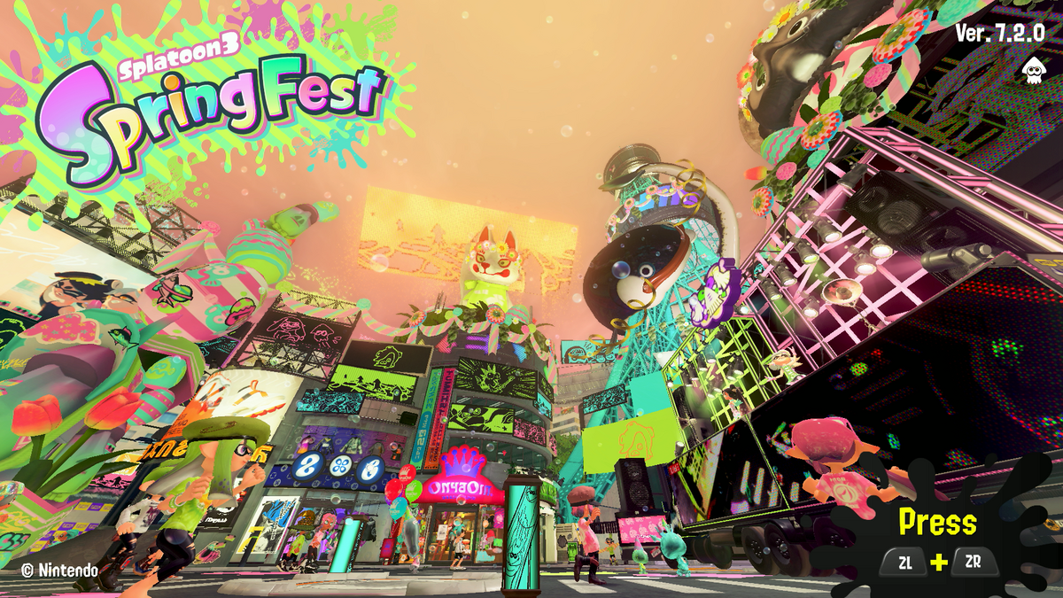 File:S3 Title Screen SpringFest Day 2 Inkopolis Plaza.png - Inkipedia, the Splatoon wiki