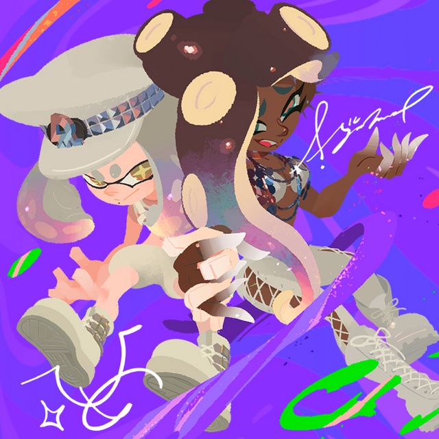 File:S3 Grand Festival Off the Hook Artwork background.jpg - Inkipedia, the Splatoon wiki