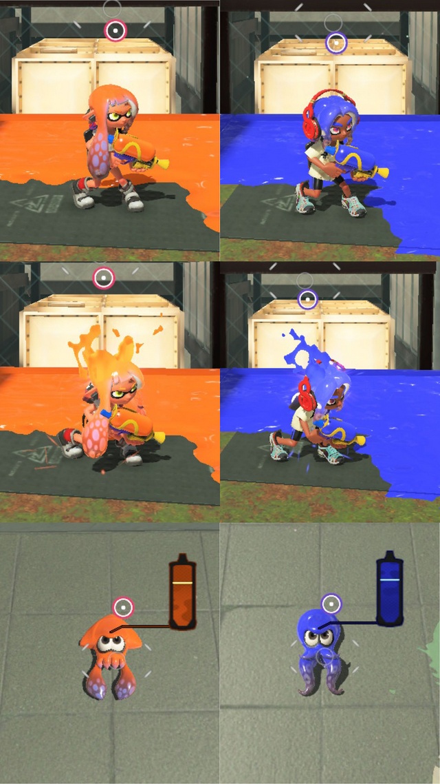 File:S3 Ink Orange Vs Blue.jpg - Inkipedia, the Splatoon wiki