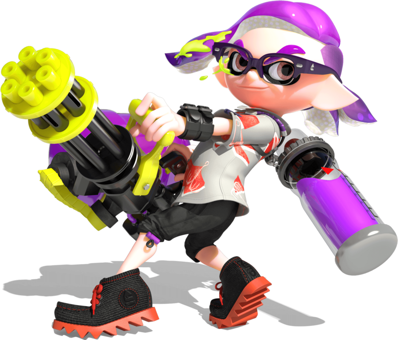 File:Splatoon 2 - Inkling with Splatlings.png - Inkipedia, the Splatoon ...