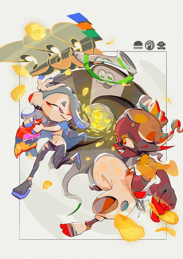 File:S3 Splatfest artwork Lightly Salted vs Consommé vs Salted Seaweed.jpg - Inkipedia, the ...