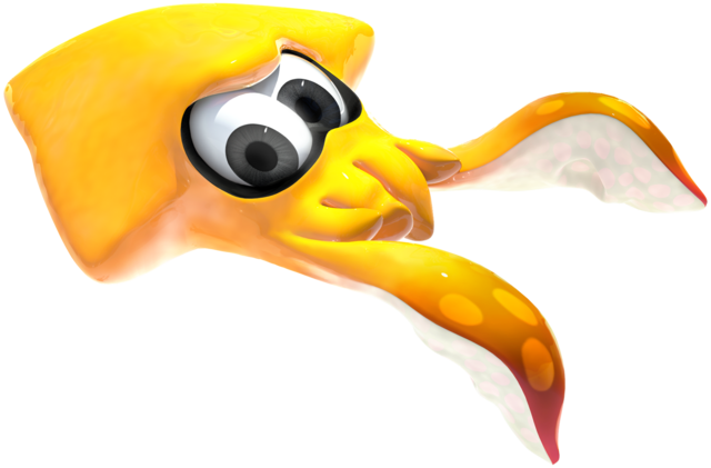 File:Splatoon 2 - key art Inkling squid form yellow.png - Inkipedia ...