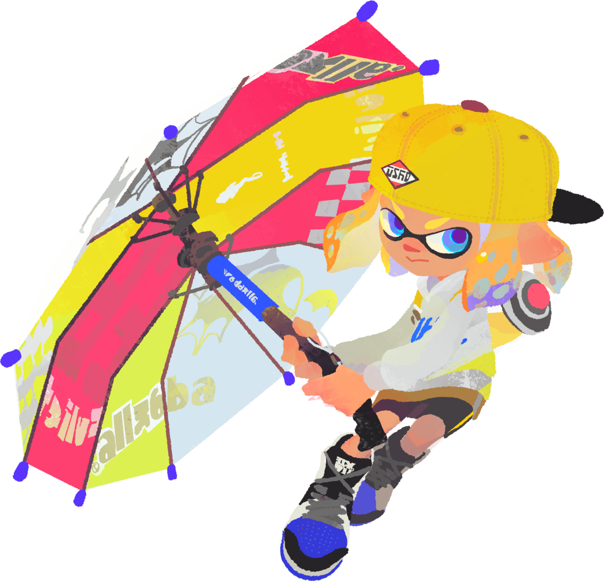 File:S2 Inkling with Splat Brella 2D Artwork.png - Inkipedia, the Splatoon wiki