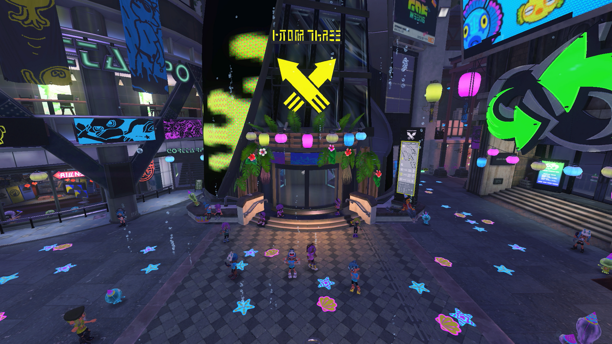 File:S3 Palace vs Theme Park vs Beach Splatsville Lobby Decorations.png - Inkipedia, the ...