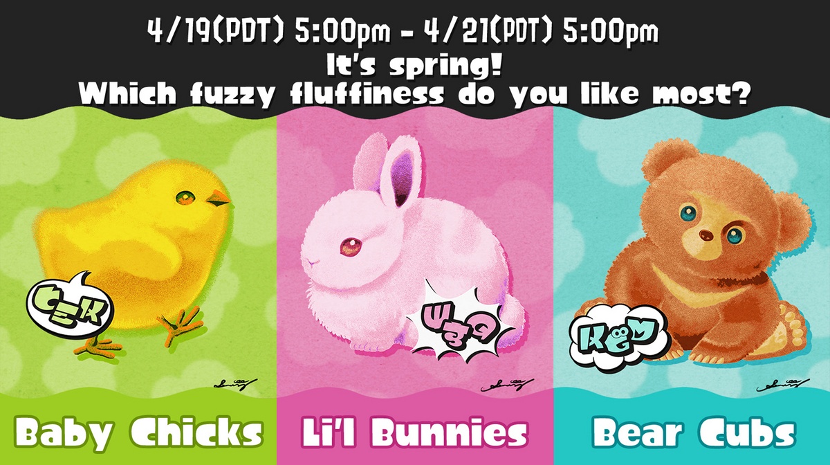 File:S3 Splatfest Baby Chicks vs Li'l Bunnies vs Bear Cubs EN NOA Text ...