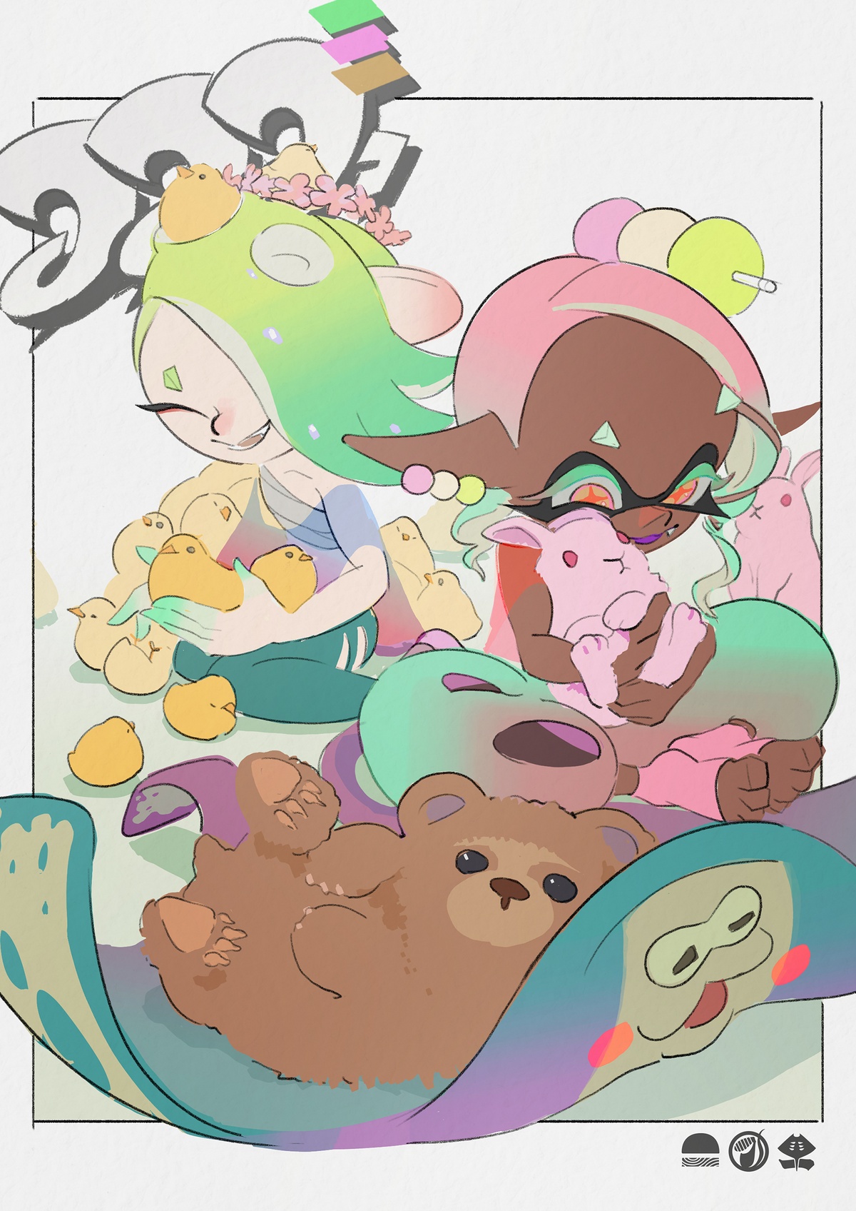 File:S3 Splatfest artwork Baby Chicks vs Li'l Bunnies vs Bear Cubs.jpg - Inkipedia, the Splatoon ...