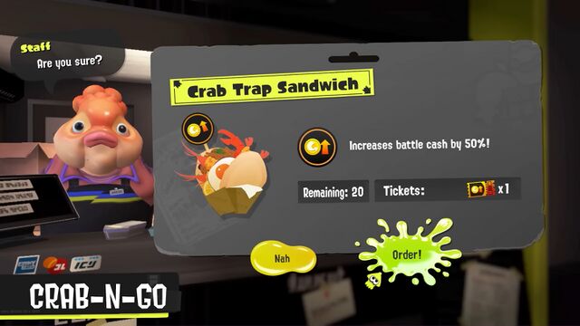 File:Crab-N-Go order.jpg - Inkipedia, the Splatoon wiki