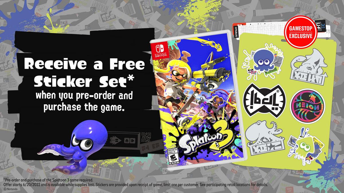 File:S3 Merch GameStop - Stickers.jpg - Inkipedia, the Splatoon wiki