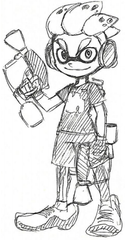 Black V-Neck Tee - Inkipedia, the Splatoon wiki