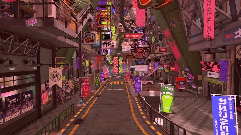 File:S3 Grand Festival Big Run Splatsville decorations side street.png ...