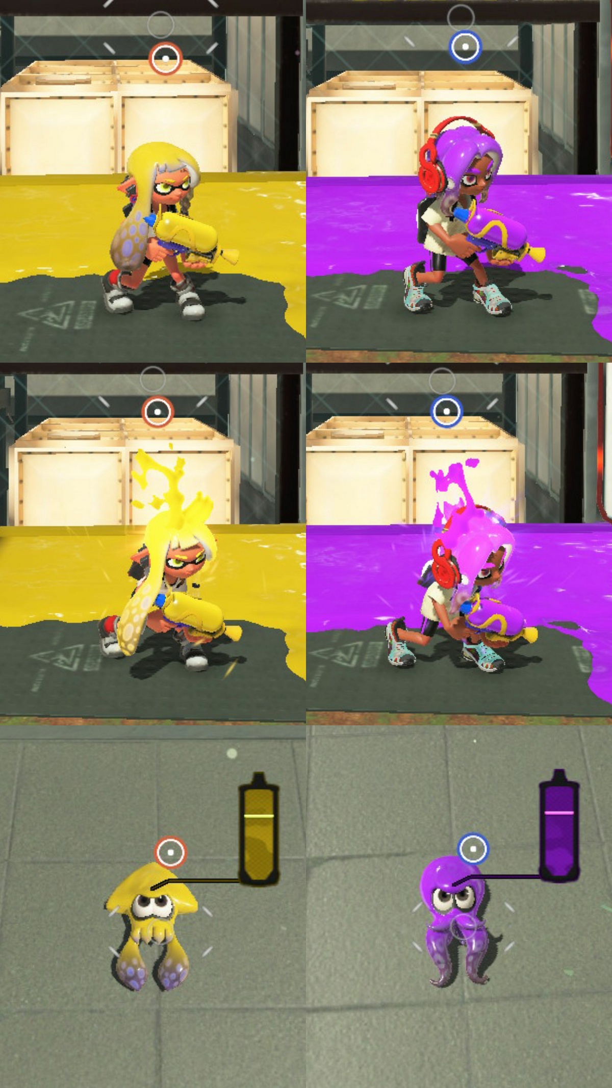 File:S3 Ink Yellow Vs Purple.jpg - Inkipedia, the Splatoon wiki