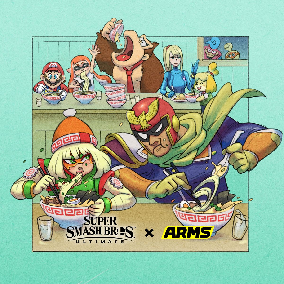 File:SSBU x Arms.jpg - Inkipedia, the Splatoon wiki